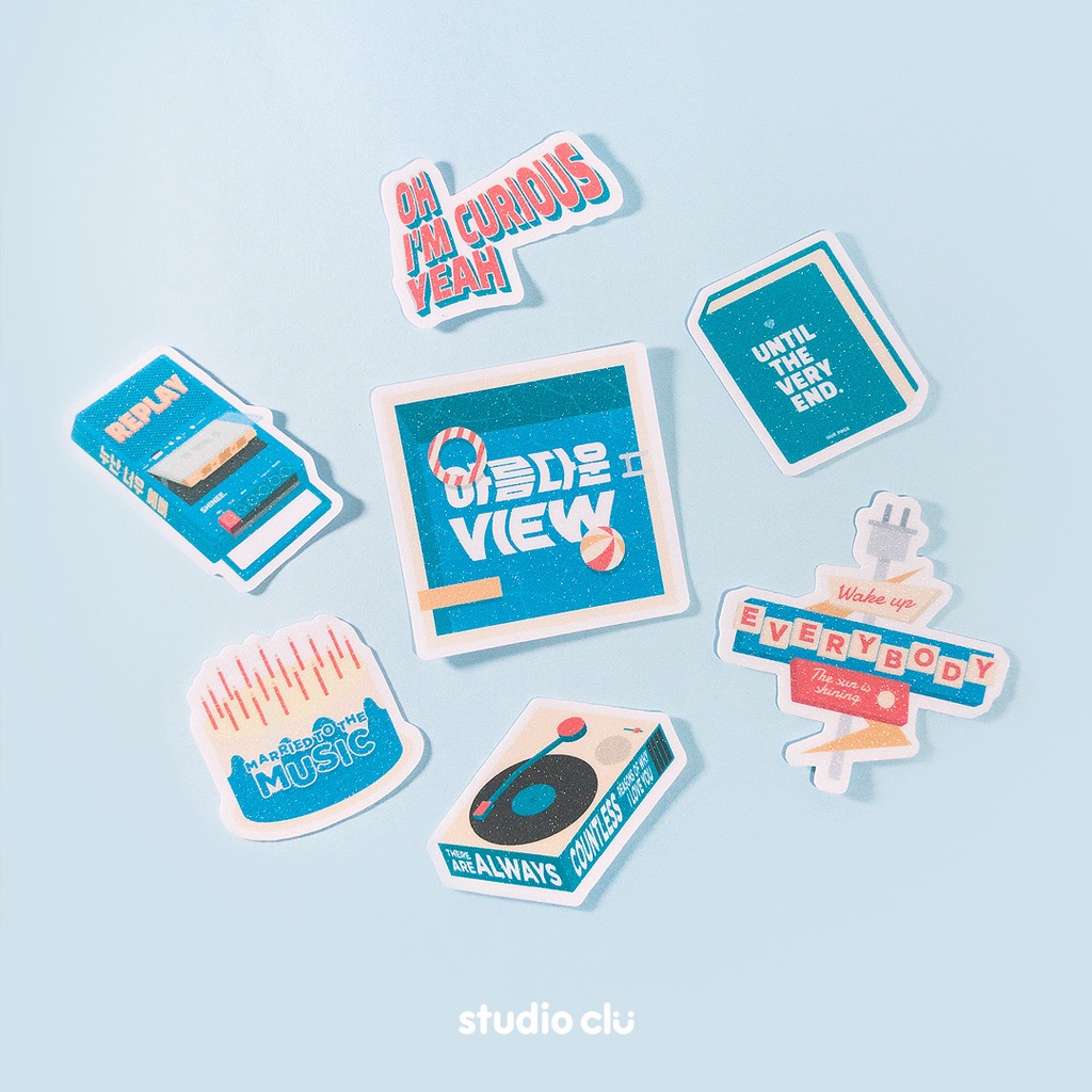 SHINee Fanart Vinyl Sticker Set | KPOP Glitter Waterproof Journal ...