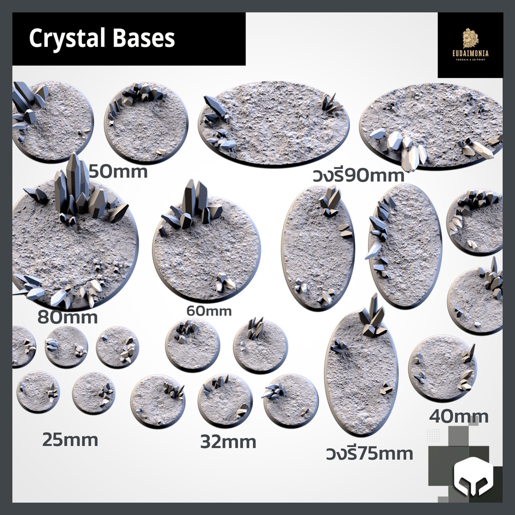 Crystal miniature bases Can Ship In 1-3 Days. Wargame base warhammer ...