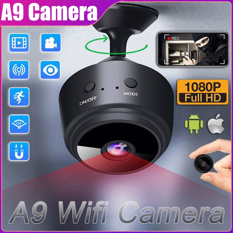 Original A9 Wifi Camera Mini 1080P HD Wireless Video Security Cameras ...