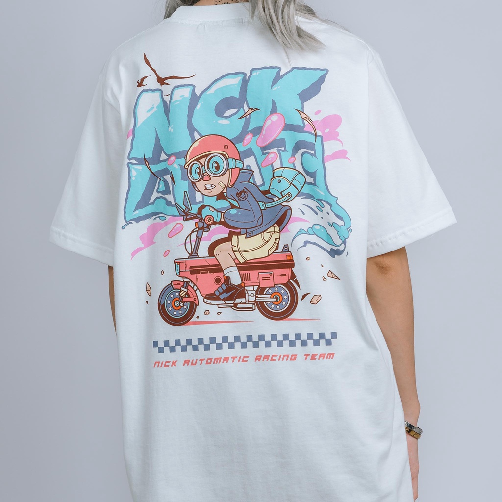 Nick Automatic "Speedy Aoi" White T-shirt | Shopee Philippines