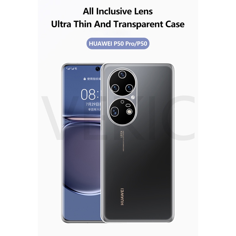 HUAWEI P50 / P50 Pro Transparent Case Silicone All Inclusive Anti Falling Soft Case | Shopee ...