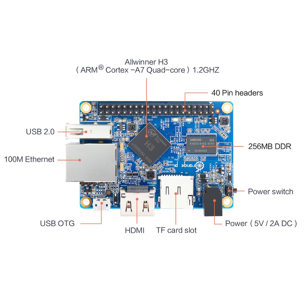 Orange Pi One H3 1GB A new-generation of mini PC | Shopee Philippines