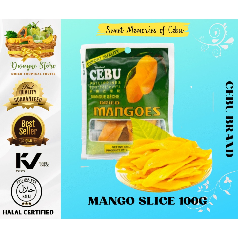 Cebu Brand Dried Mango Slice 100g | Shopee Philippines