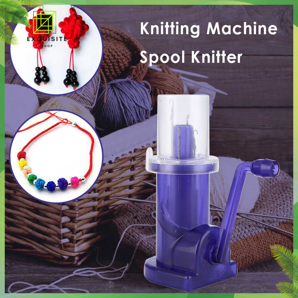 【EST】DIY Hand-operated Embellish-Knit Knitting Machine Spool Knitter Embellish Craft Bracelet ...