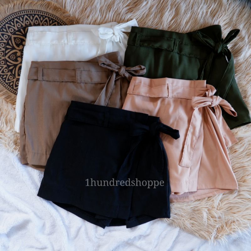 100shoppe Tania Ribbon Woven Skort | Shopee Philippines