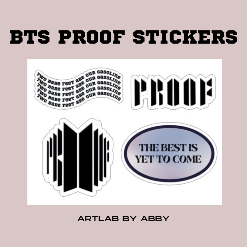 4pcs Waterproof BTS Proof Album Stickers (Tags: bts merch, kpop ...