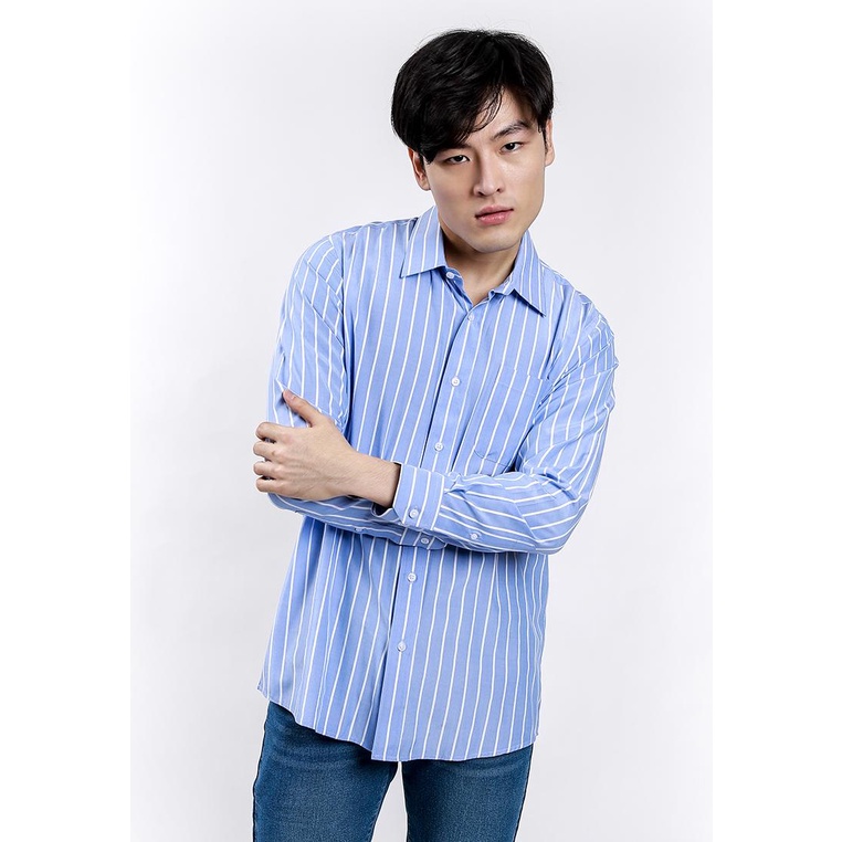 ILL0063 - BENCH/ Men's Striped Long Sleeve Polo | Shopee Philippines