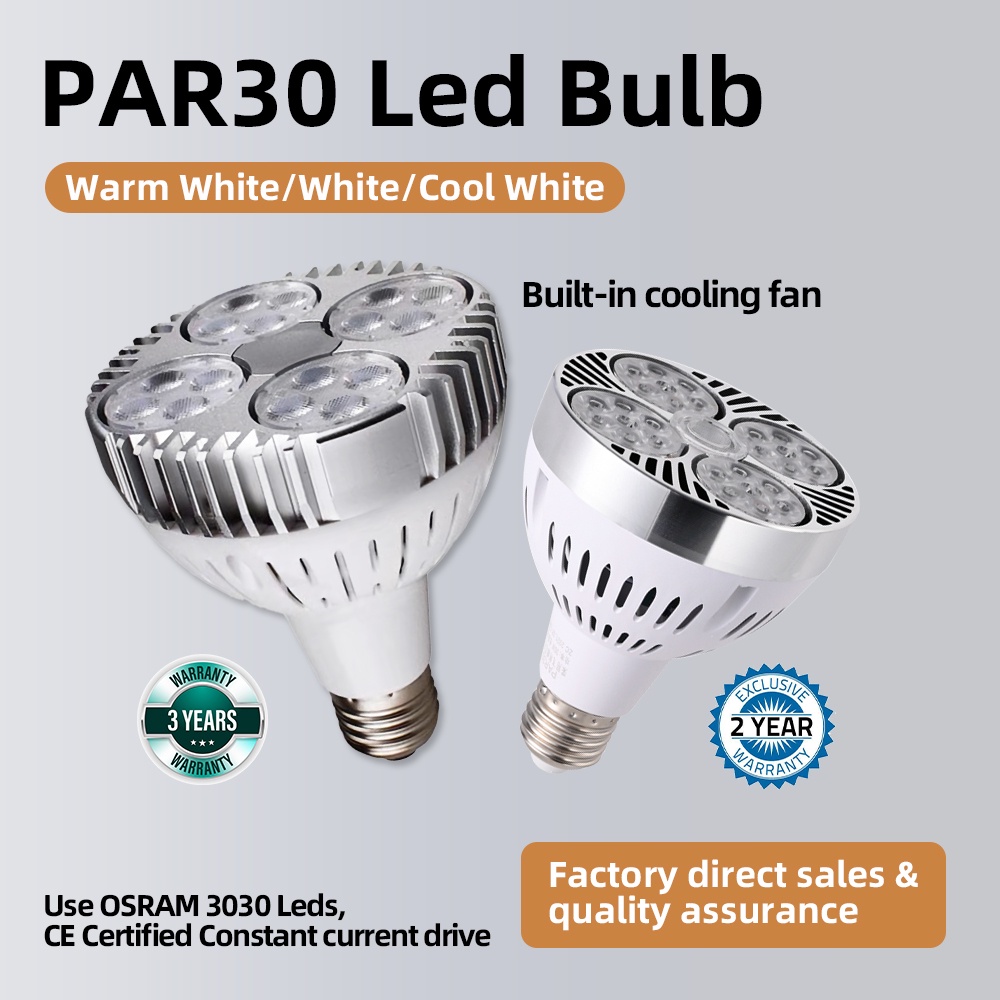 Par30 Led Bulb E27 Led Light Super Bright Spotlight Lamp Warm Neutral