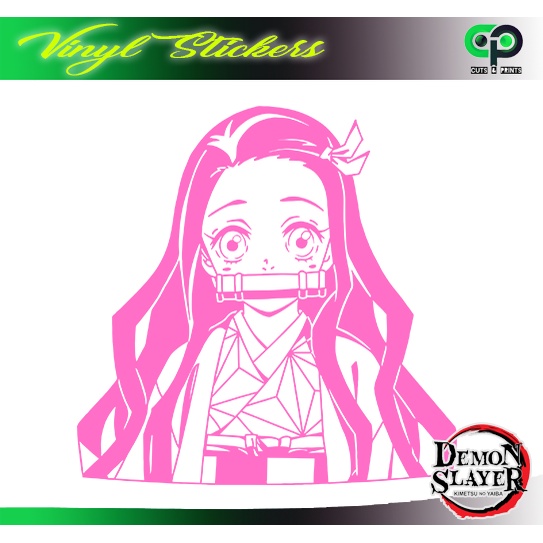 Nezuko 001 - Demon Slayer Vinyl Sticker (For Laptop, Motorcycle, Car ...
