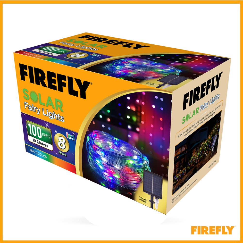 Firefly White Christmas Solar Fairy Lights 100LED RGB 8 - 10mtrs | Shopee Philippines