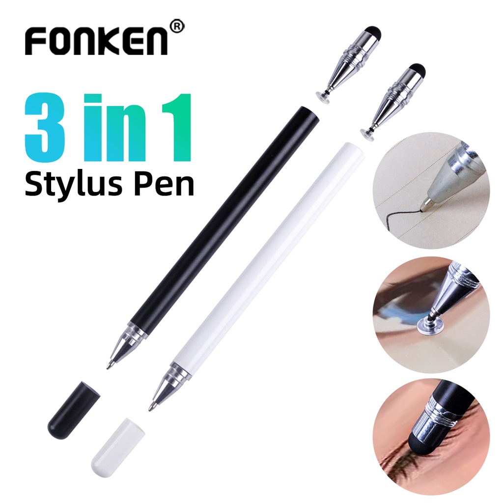 Fonken 3 In 1 Stylus Pen Universal Screen Touch Capacitive Pencil ...