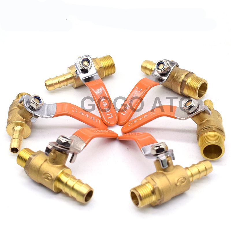 Ball valve copper / gas valve 1/4 3/8 1/2 insert 8/10/12mm drain valve ...