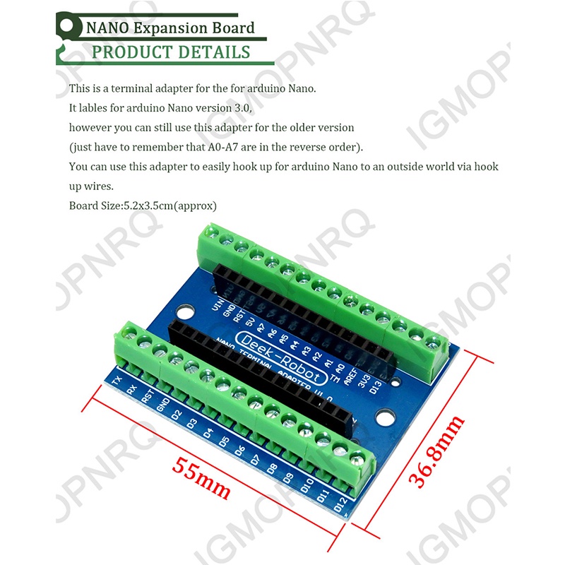 NANO V3.0 3.0 Controller Terminal Adapter Expansion Board NANO IO ...