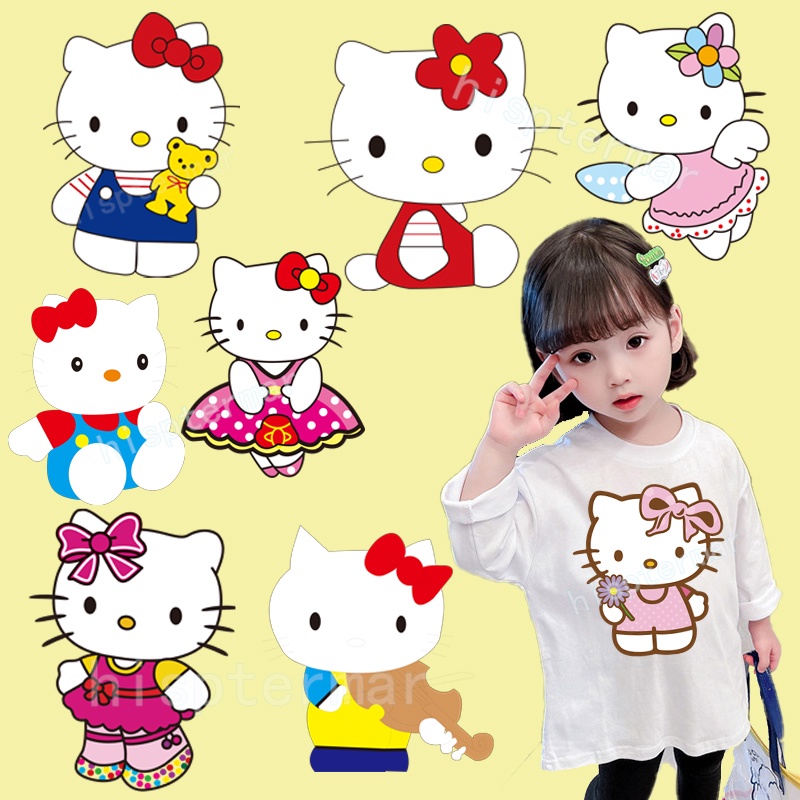 Hello Kitty Iron-on Patches Girl Clothes DIY Decoration Applique ...