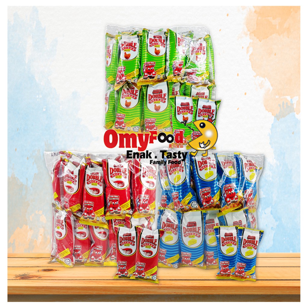 10g/15g x 30pcs Mini Double Decker [Cheese Ring / Prawn / Chicken ...