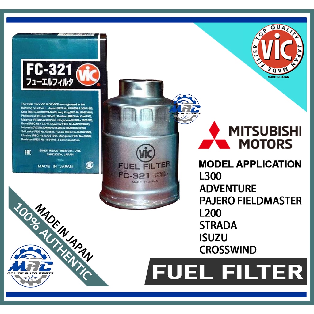VIC FC321 Fuel Filter for MITSUBISHI L-300 | Shopee Philippines