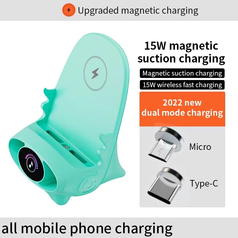 15W Wireless Charger Creative Design Portable Desk Mobile Phone Holder ...