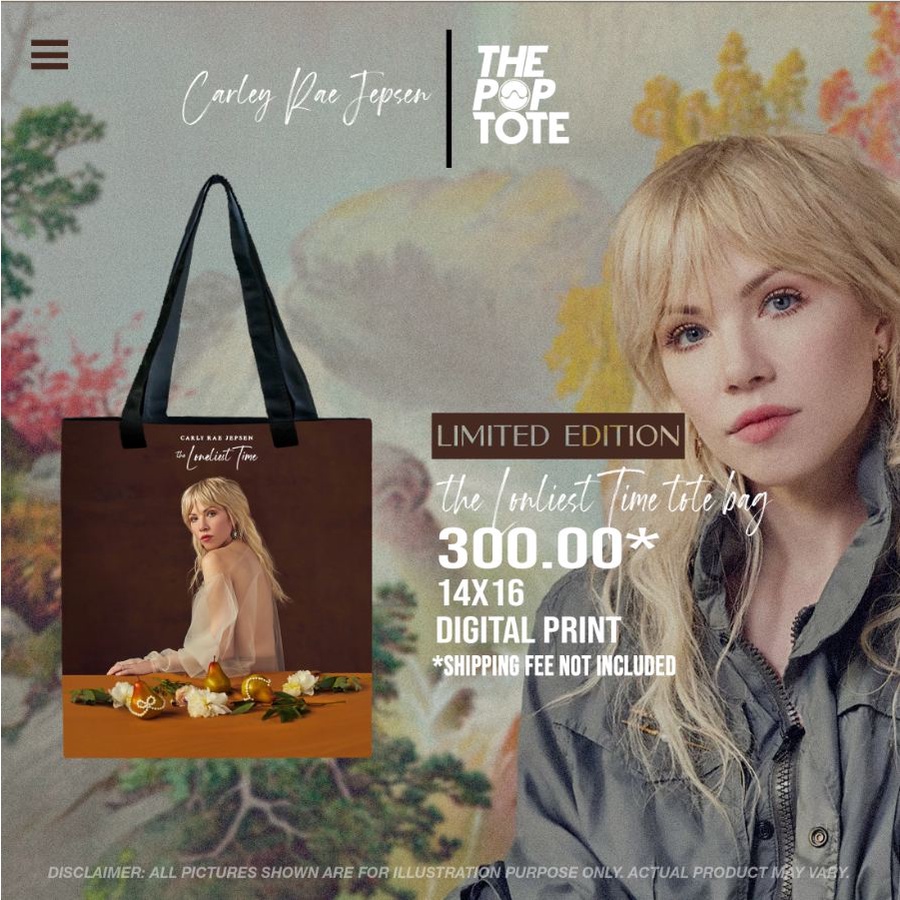 Carly Rey Jepsen Tote Bag | Emotions The Loneliest Time | Shopee ...