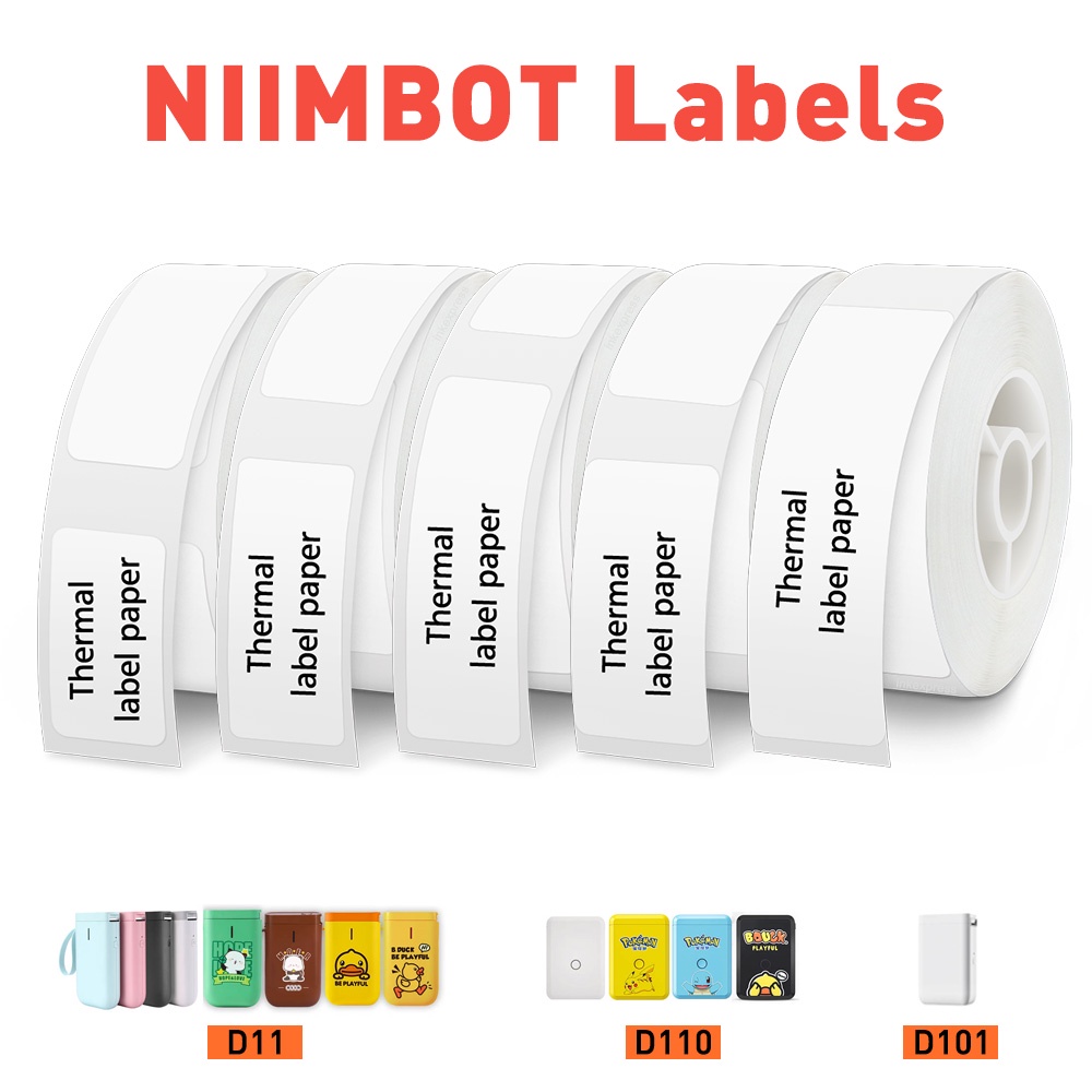 Niimbot D11 Label D110 D101 Thermal Paper White Label Tape for NIIMBOT ...