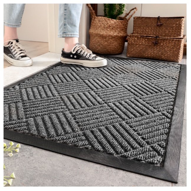 Entrance Outdoor Welcome ront Rub-Resistant Rubber Dust Removal Mat ...