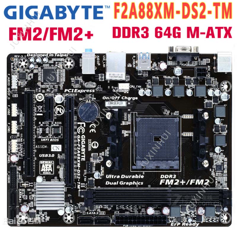 Gigabyte Original F2A68HM DS2 F2A68HM S1 F2A78M F2A88XM F2A88XM DS2 TM DS2 DS2 A68HM FM2 ...