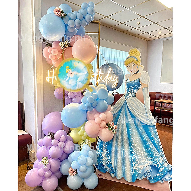 85pcs Disney Cinderella Princess Foil Balloons Arch Garland Kit Girls ...