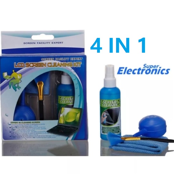 4 in 1 LCD LED Screen Spray Cleaner Cleaning Kit Tool Set, Dust Dirt ...