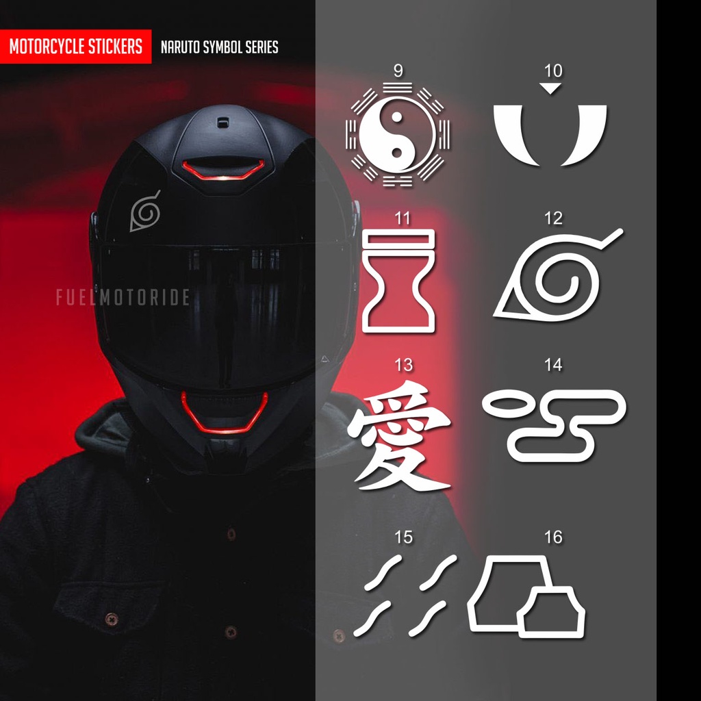 Naruto Symbol Helmet and Motorcycle Stickers Catalog 2 | Shopee Philippines