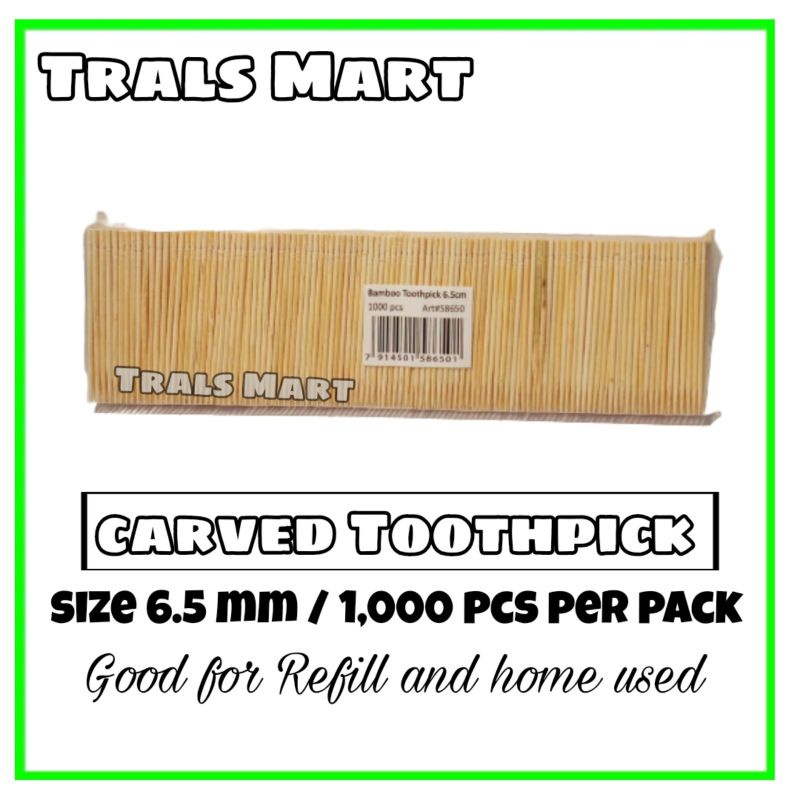 Carved Bamboo Toothpick 1000 pcs per pack | Shopee Philippines
