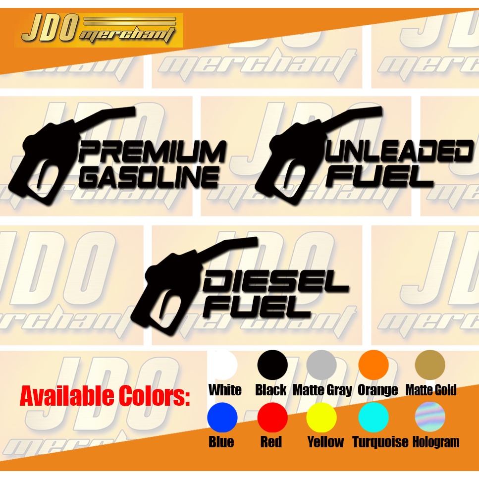 Car Gas tank DIESEL , UNLEADED, GASOLINE sticker | Shopee Philippines