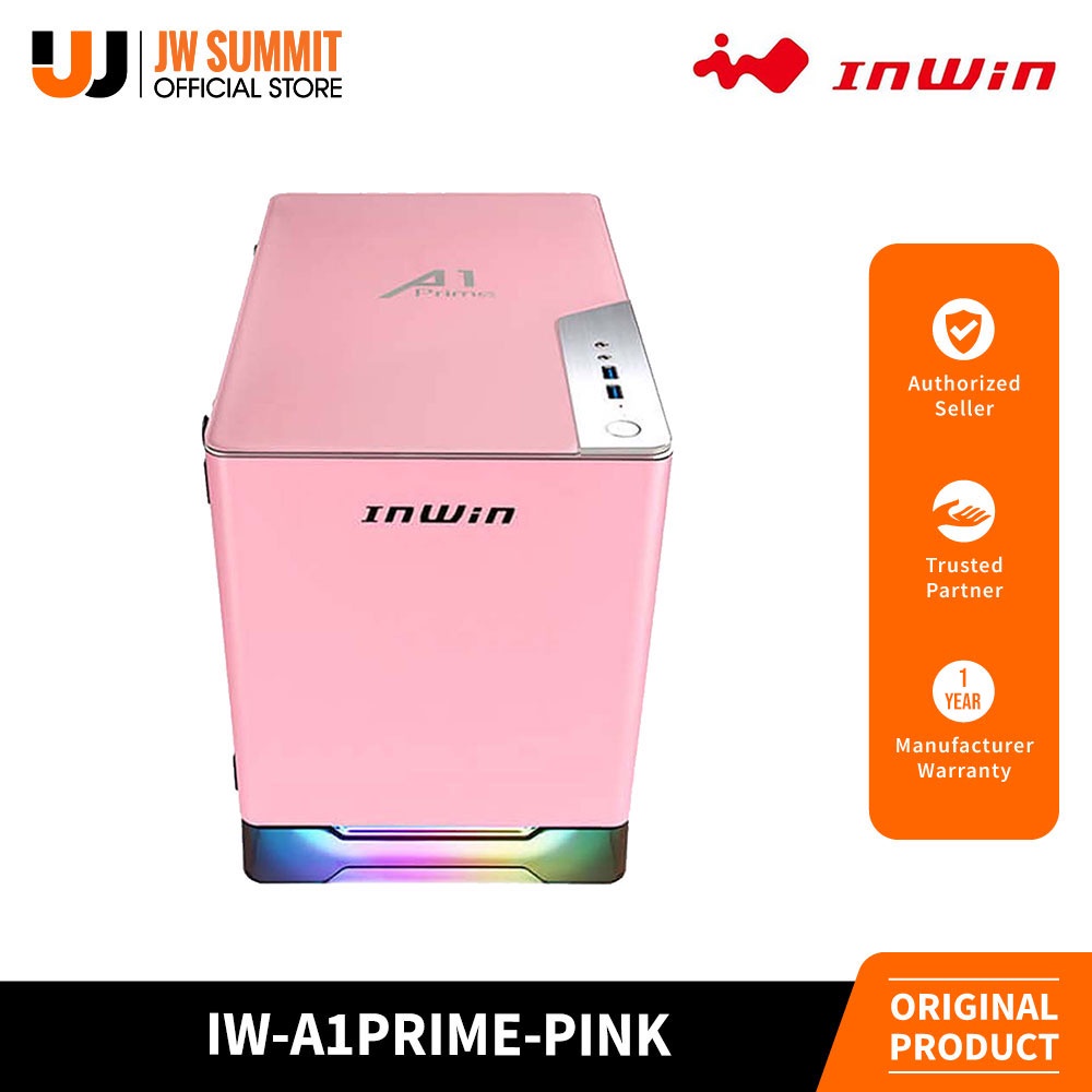 InWin A1 Prime Mini-ITX with 750W Gold PSU Gaming Desktop Case Pink (IW ...