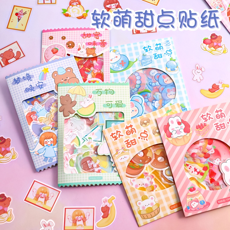 45 Pcs Aesthetic Animation Stickers / Cute Stickers / Cute Stickers ...