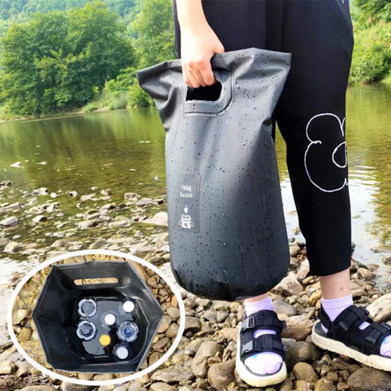 20L portable Folding pail Bucket Foldable Silicone Bucket Bowl for ...