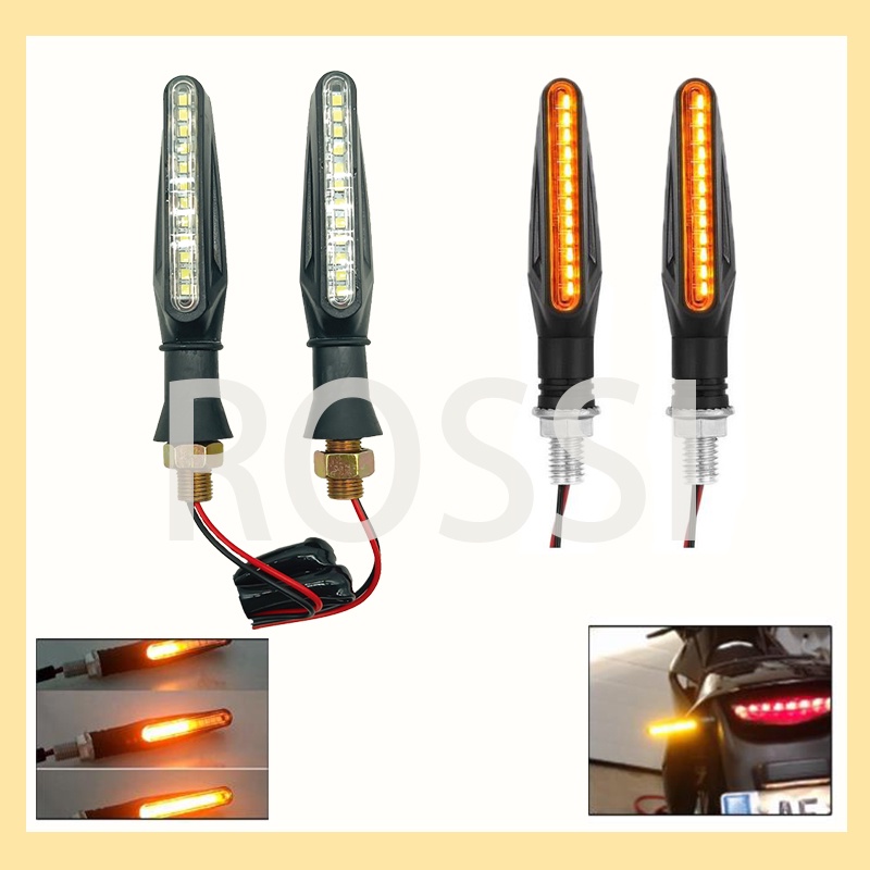 Universal Flowing Motorcycle Motorbike LED Turn Signal Indicator Light ...
