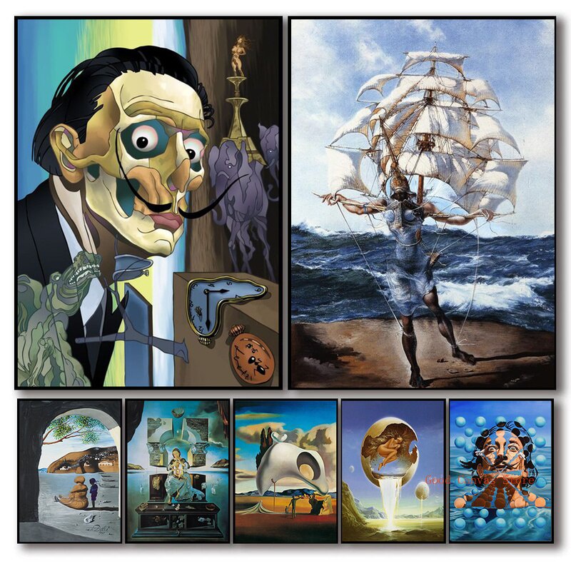 Salvador Dali Surrealism Artwork The Persistence of Memory Posters ...