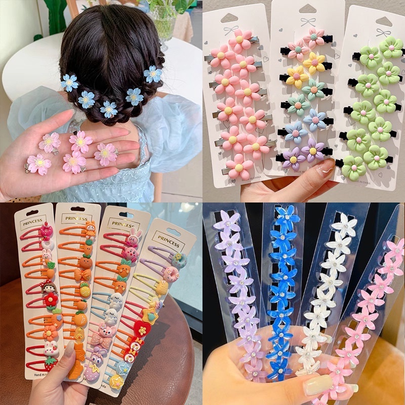 kids hair clips cute cartoon Hairpin girl bb clip does not hurt hair ...
