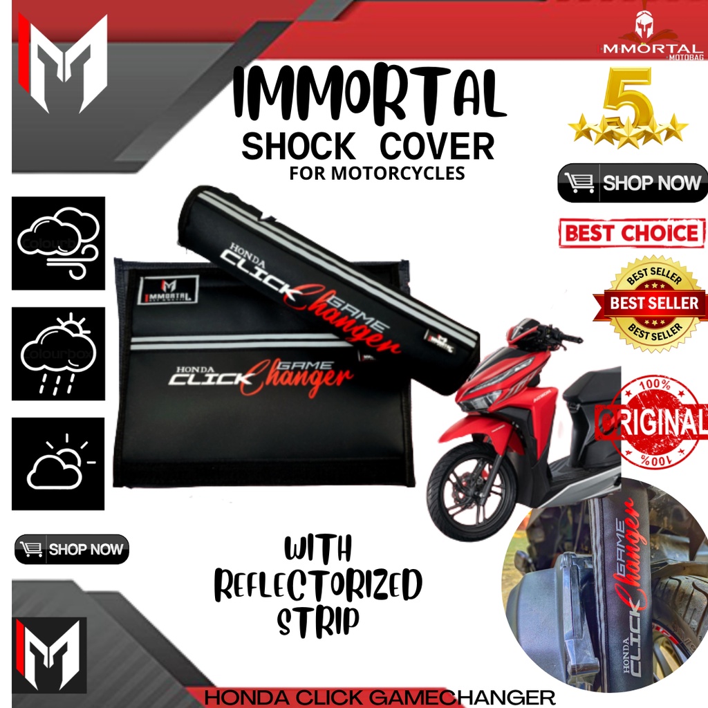 Honda Click Gamechanger Shock Cover By Immortal Motobag COD | Shopee ...