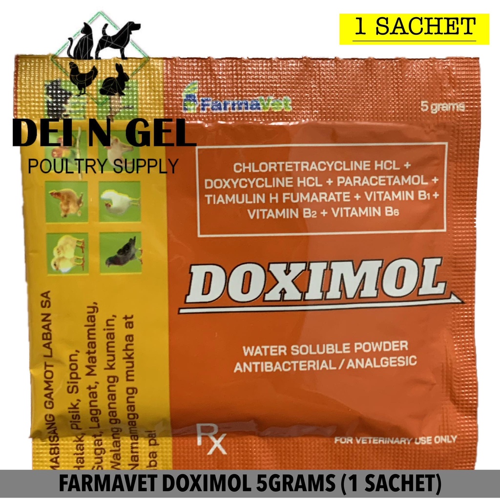 FARMAVET DOXIMOL POWDER 5GRAMS (1 SACHET) FOR VETERINARY USE | Shopee ...