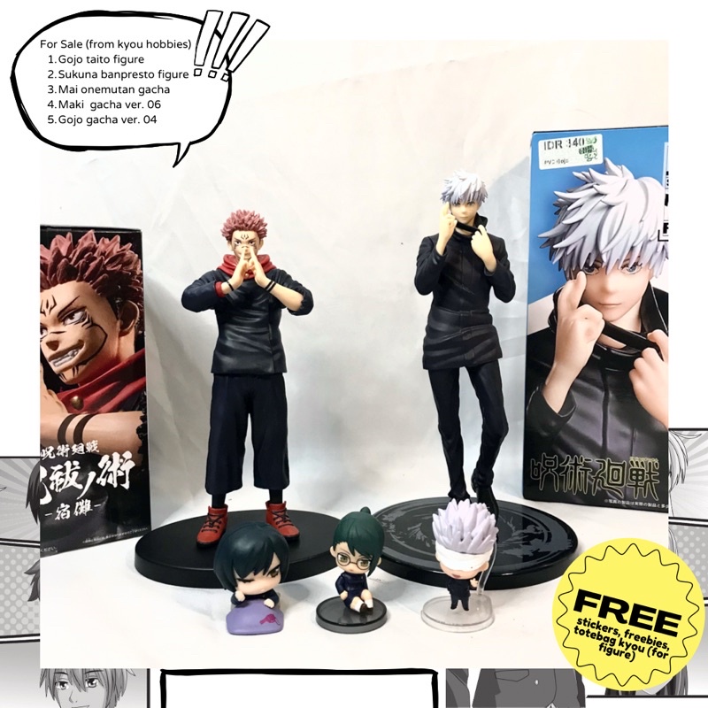 Action figures and gacha jujutsu kaisen (gojo satoru taito, tuna ...