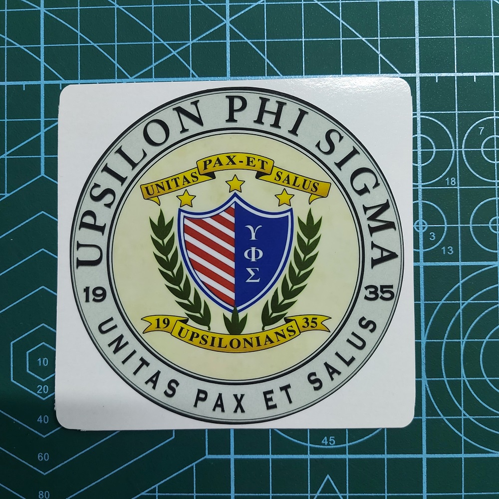 Upsilon Phi Sigma Fraternity Laminated Waterproof Vinyl Sticker For Car ...