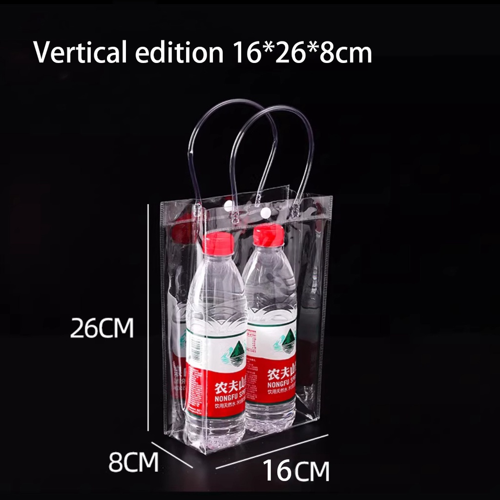 PVC Handle Bag With Handle Transparent Bag Gift Bag Clear Tote Bag ...