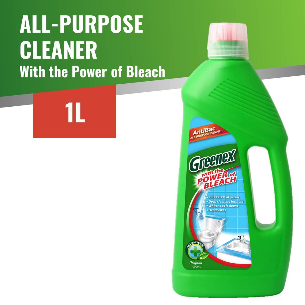 Greenex All Purpose Cleaner Original With The Power Of Bleach 1Liter ...