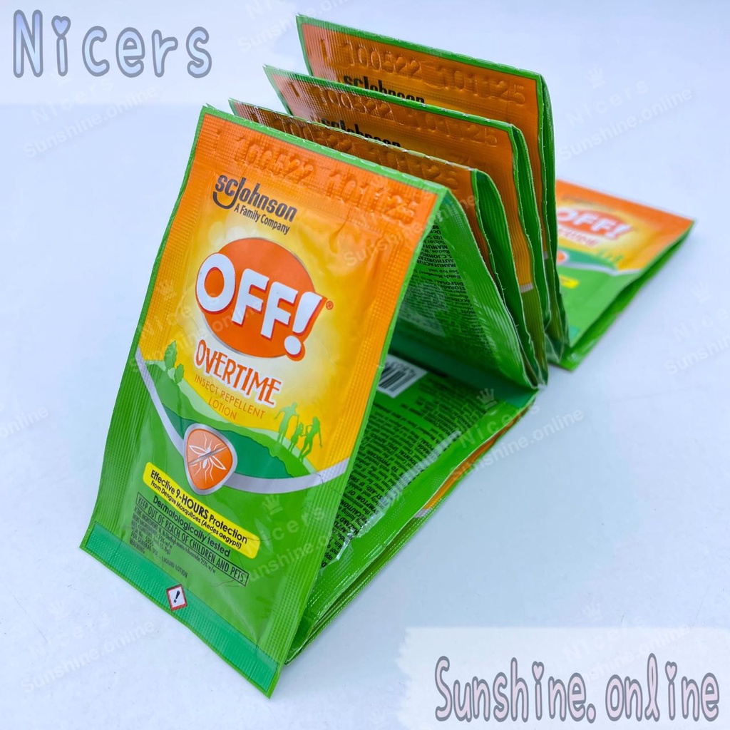 12 sachets Original OFF LOTION Insect Repellent Lotion 5.8g per sachet ...