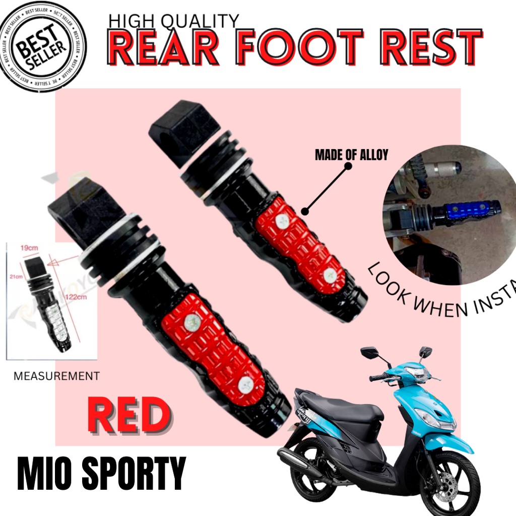 FOOT REST FOR MOTORCYCLE : HONDA ADV 150 | RED | REAR FOOT REST MADE OF ...