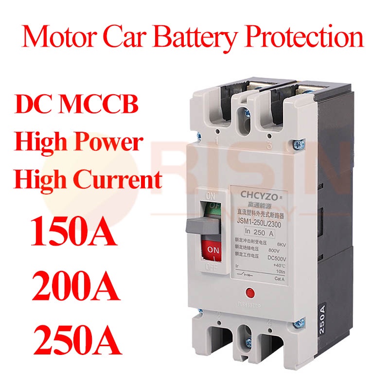 DC MCCB 1P 2P 500V 250A 25kA Solar PV C Curve Switch Moulded Case ...