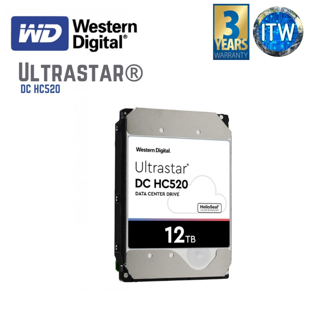 Itw | Western Digital Hard Drive HDD Ultrastar DC HC520 12TB 3.5 ...