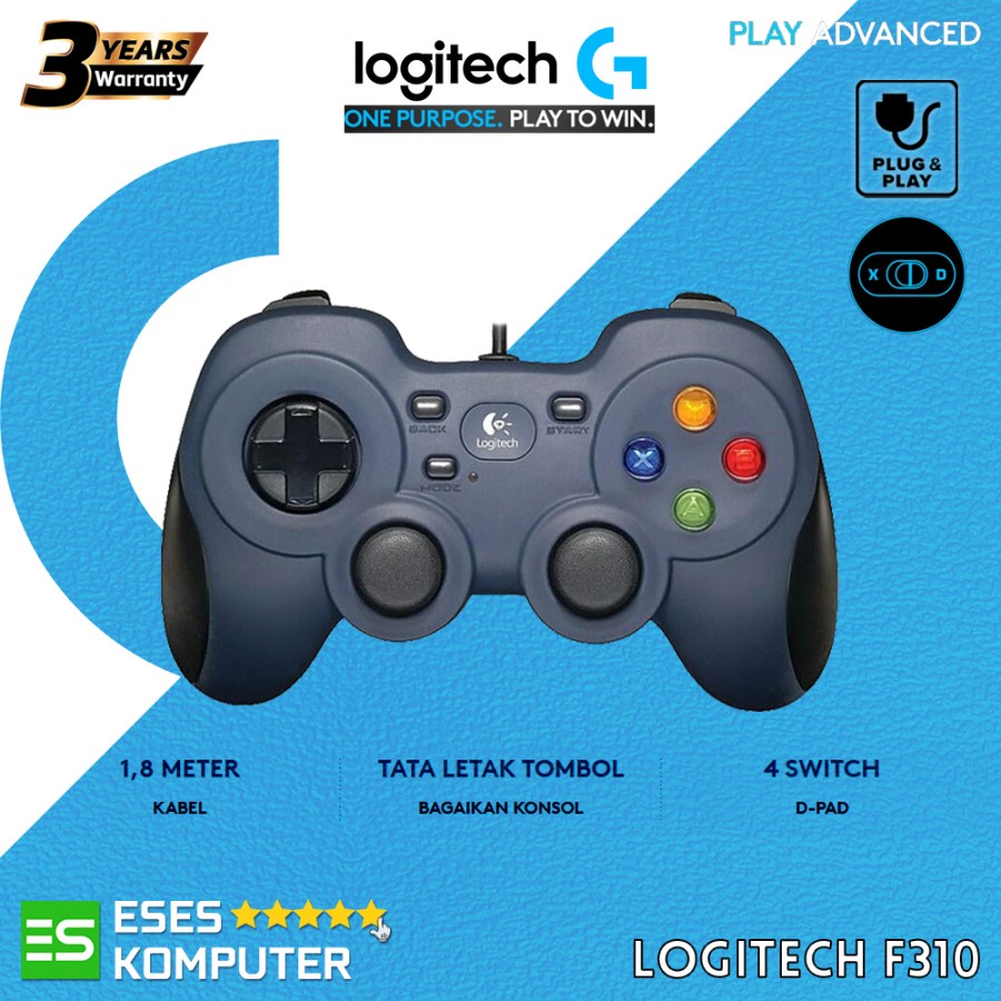 Gamepad Logitech F310 Gaming - Wired Joystick/Stick/Controller | Shopee ...