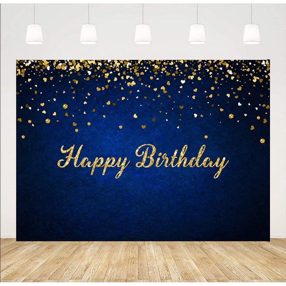 7x5ft Happy Birthday Backdrop for Men Royal Blue Backdrops for ...