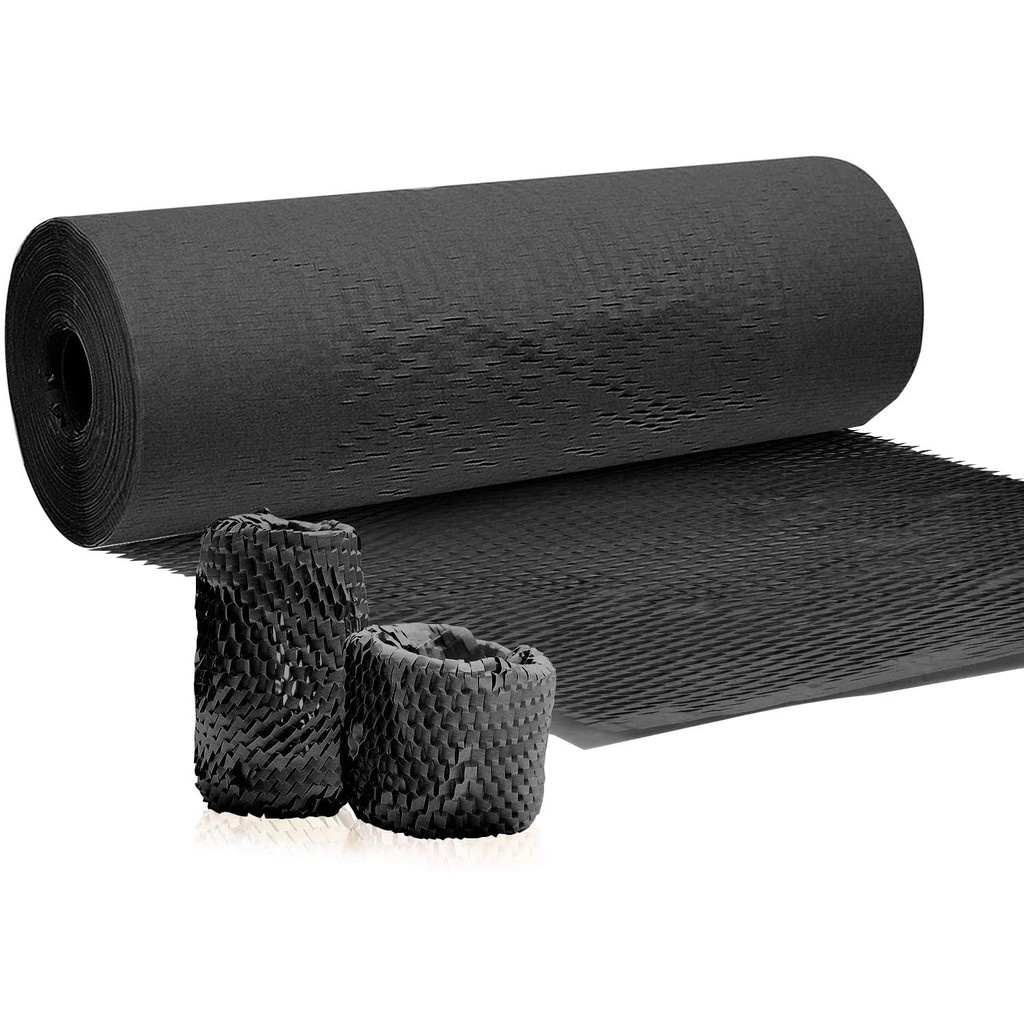 EcoFriendlyStuffs Honeycomb BLACK Paper Wrapper Cushioning & White ...