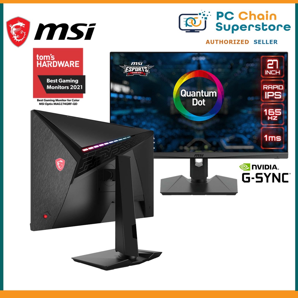 MSI Optix MAG274QRF-QD Quantum Dot Monitor - 27" QHD 1440P Rapid IPS ...